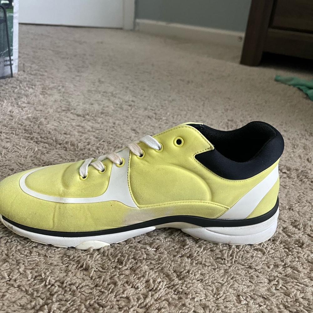 Chanel Neon Yellow Cloth Trainers - Gem